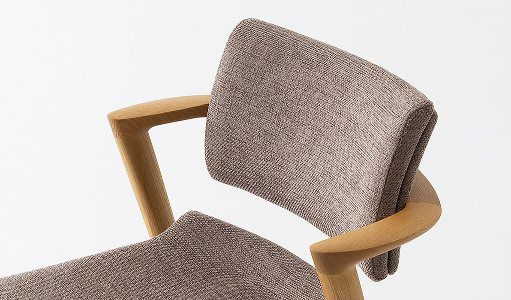 HIDA Sangyo - SEOTO-EX Semi Arm Chair (upholstered seat) - source store Bangkok